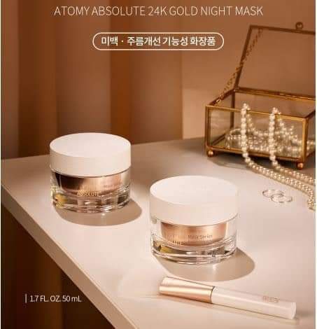 Mặt nạ vàng 24k nguyên chất ban đêm-Atomy Absolute 24k Gold Night Mask ...